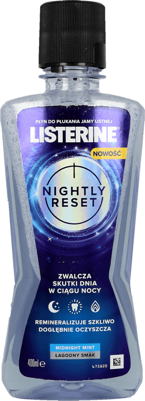 Listerine, Nightly Reset, płyn do płukania jamy ustnej, Midnight Mint ... Listerine, Nightly Reset, płyn do płukania jamy ustnej, Midnight Mint ...