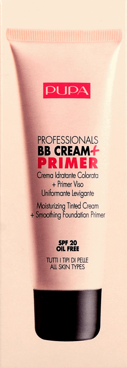 PUPA, Professionals BB Cream + Primer, krem BB, baza pod makijaż, SPF ...