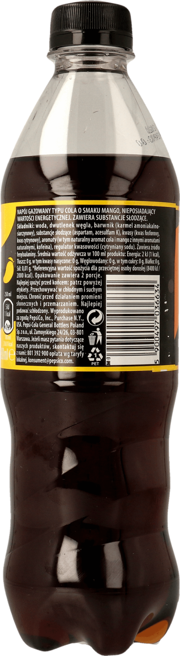 PEPSI, napój gazowany typu cola o smaku mango, 500 ml | Drogeria ... PEPSI, napój gazowany typu cola o smaku mango, 500 ml | Drogeria ...