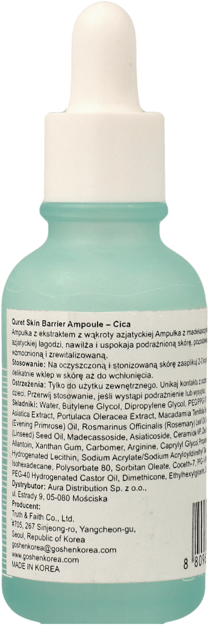 QURET, ampułka z ekstraktem z wąkroty azjatyckiej, łagodząca, 30 ml ...