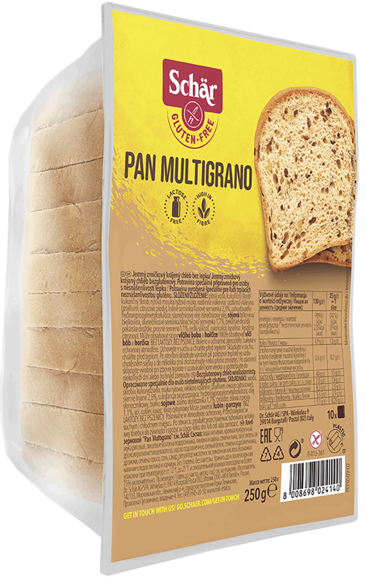 SCHÄR, Gluten Free, bezglutenowy chleb wieloziarnisty, Pan Multigrano ...