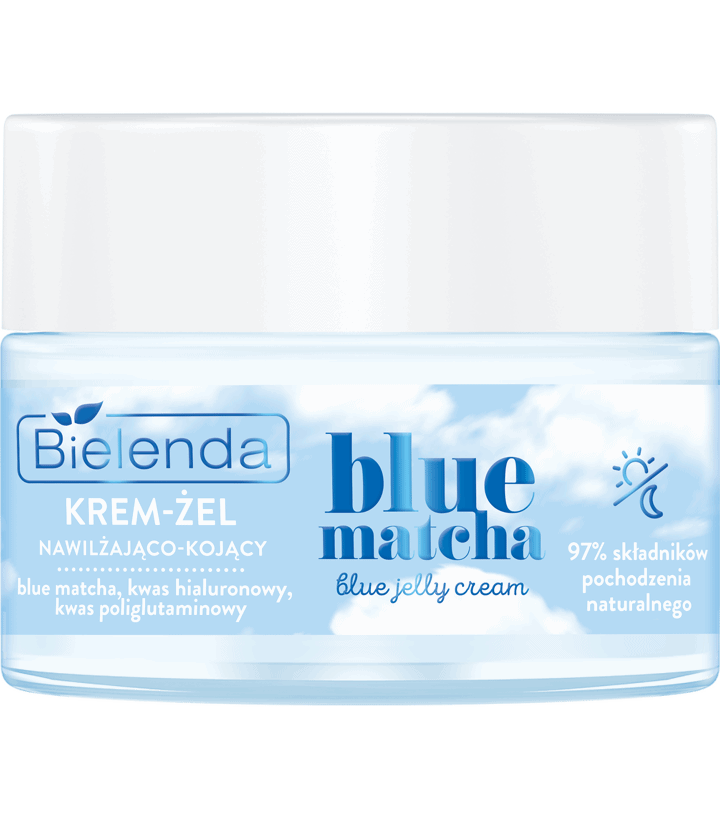 BIELENDA, Blue Matcha, krem-żel na dzień i na noc nawilżająco-kojący ...