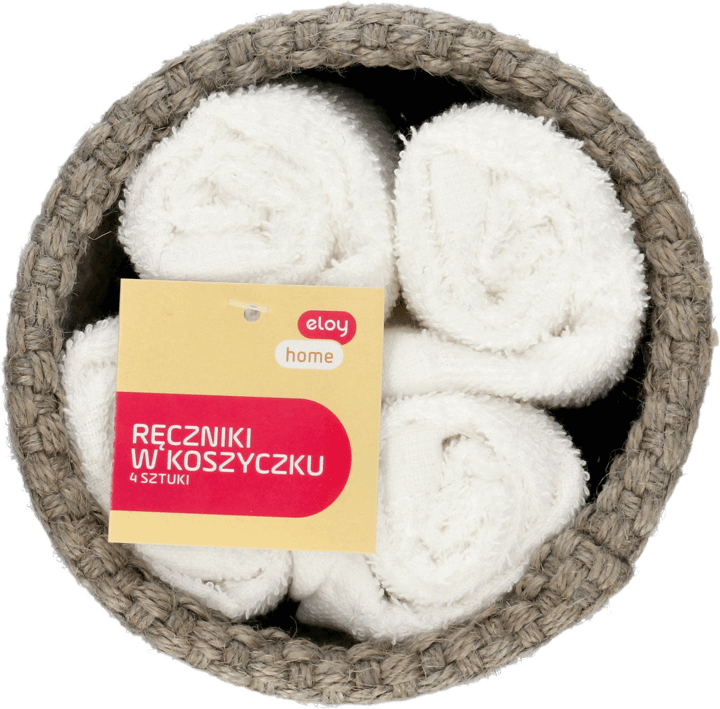 ELOY HOME, ręczniki w koszyczku , 4 szt. | Drogeria Rossmann.pl