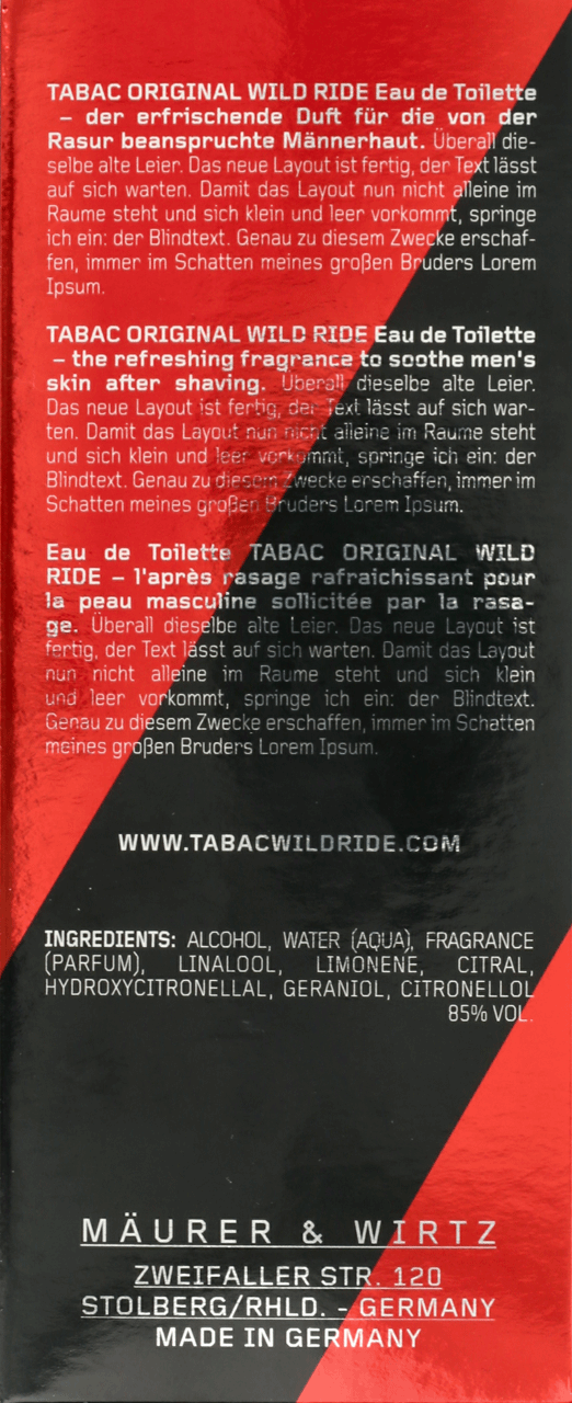 TABAC, Wild Ride, woda toaletowa dla mężczyzn, 75ml | Drogeria Rossmann.pl