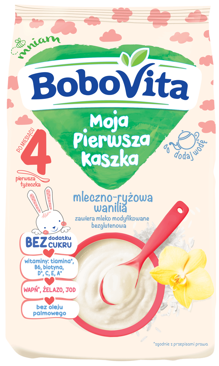 BOBOVITA, Moja Pierwsza Kaszka, kaszka mleczno-ryżowa Wanilia ...