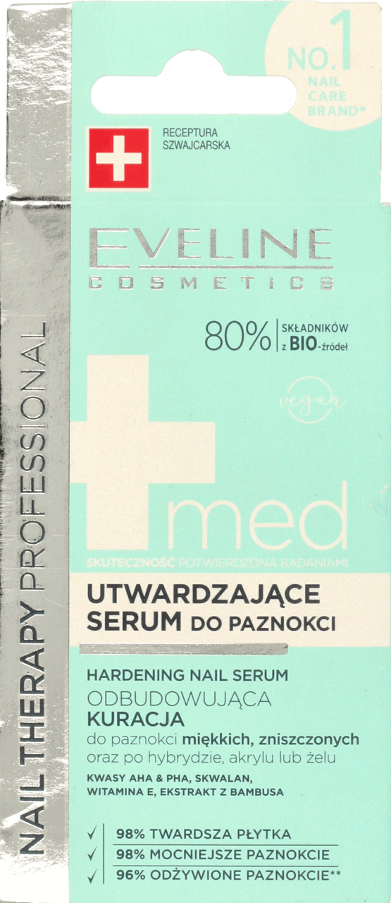 EVELINE COSMETICS, Med+, utwardzające serum do paznokci odbudowująca ...