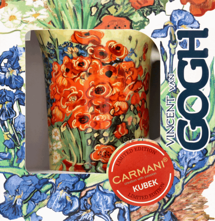 CARMANI, , kubek, vincent van gogh czerwone maki i stokrotki, 1 szt ...