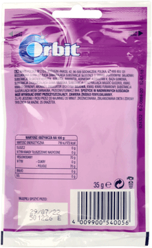 WRIGLEY'S ORBIT, Blueberry, guma do żucia w drażetkach, o smaku ...